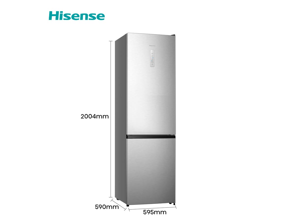 Hisense RB440N4ACD - Frigorífico Combi 2 Puertas, Clase D , 336L, Inox