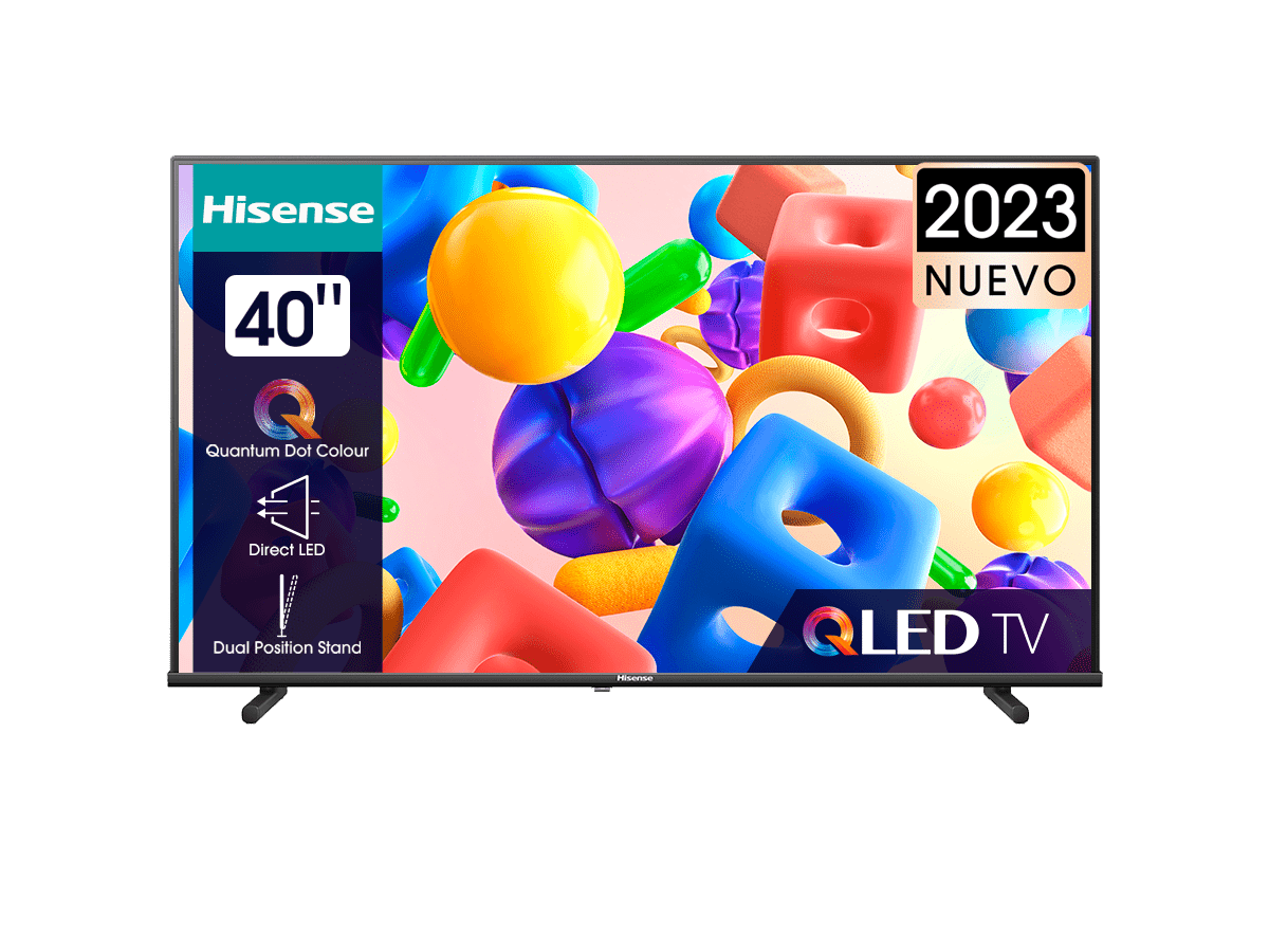 Hisense QLED Televisor 40" A5KQ, Modo Juego, DTS HD, Entrada Tipo C