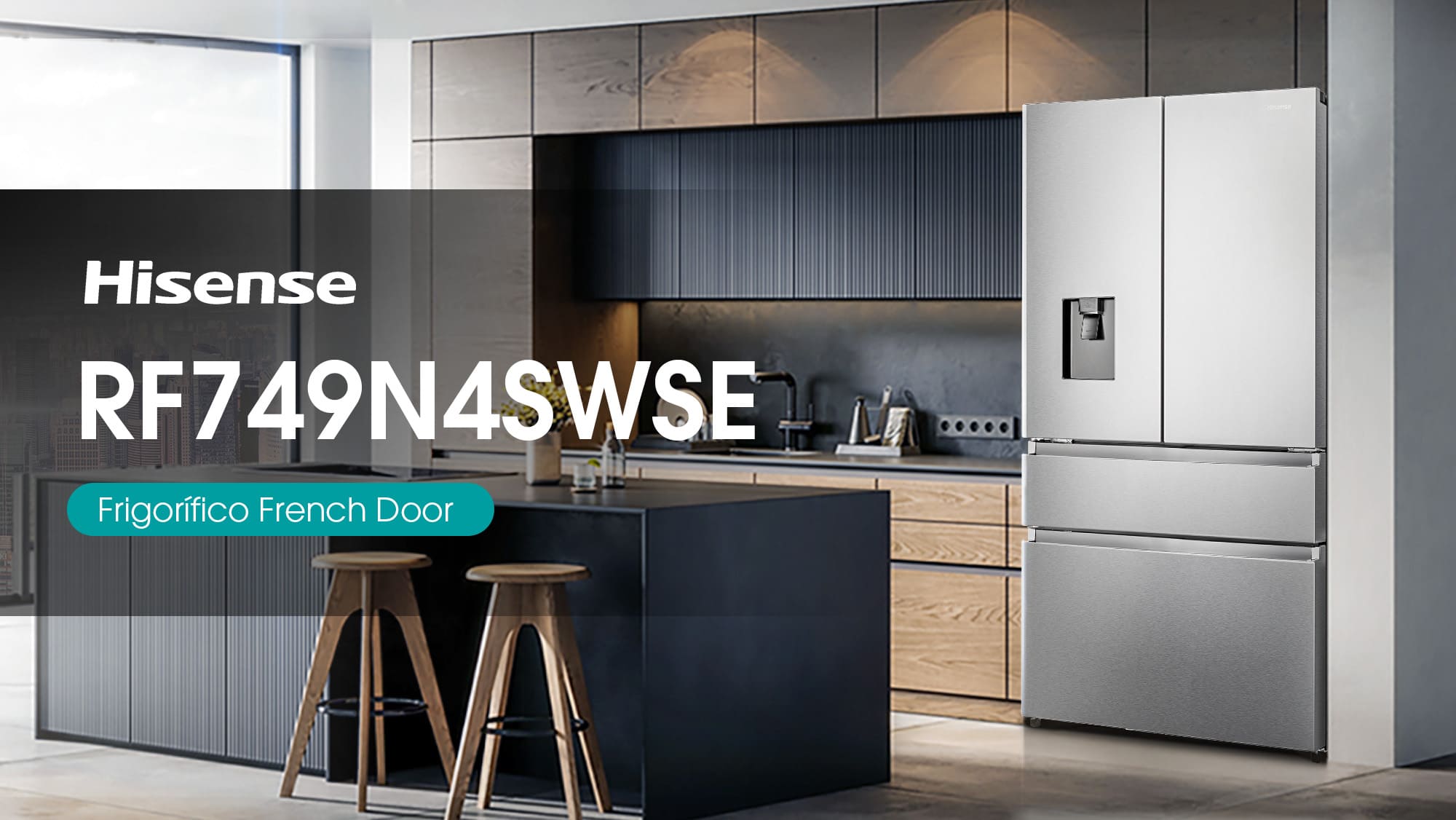 Hisense RF749N4SWSE - Frigorífico Americano Cajón Frances, Clase E ...