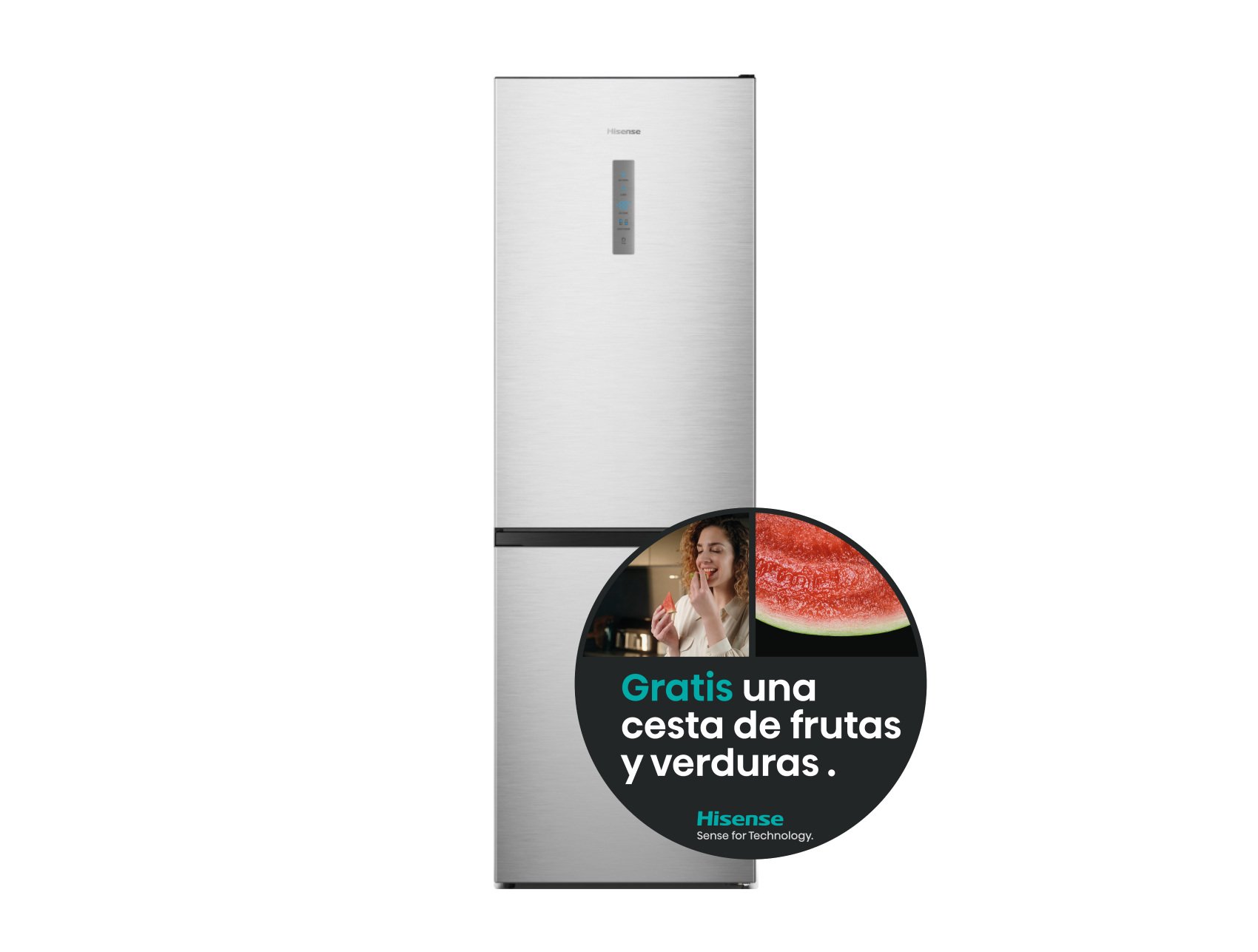 Frigorífico Hisense Combi Americano RB390N4BCC, Inverter