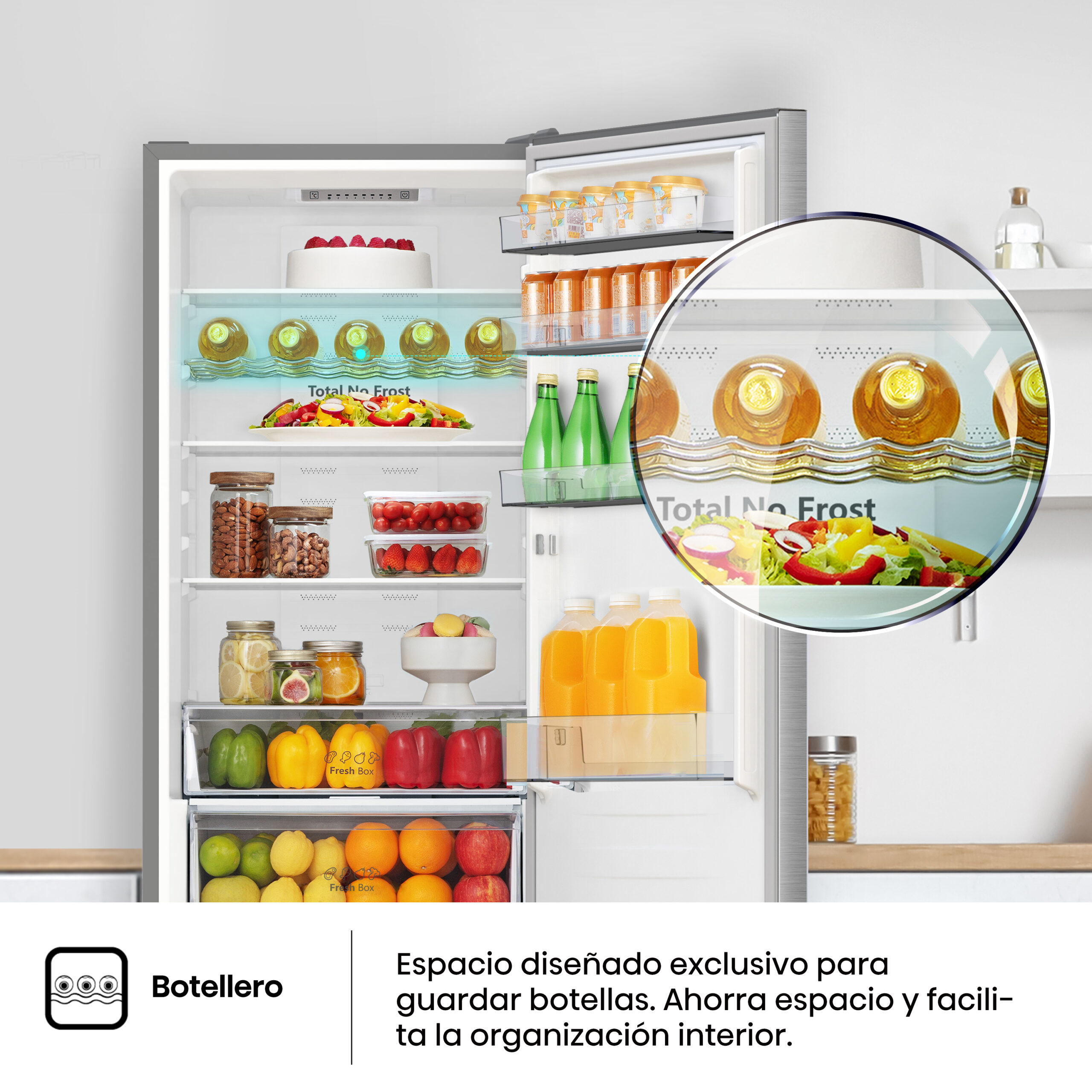 Hisense RB440N4ACC - Frigorífico Combi 2 Puertas, Clase C , 336L,