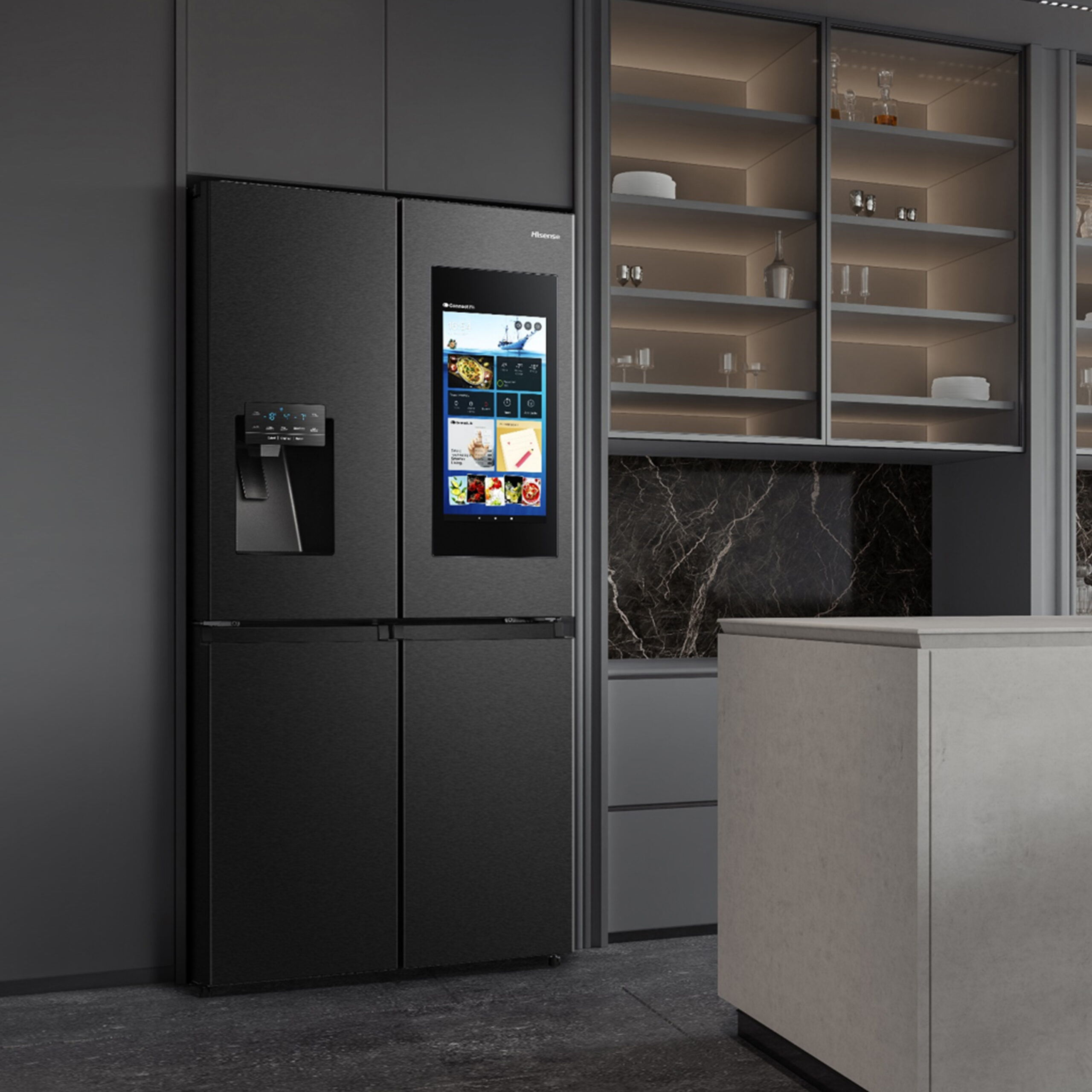 Hisense RQ760N4IFE - Frigorífico Americano 4 Puertas, Clase E