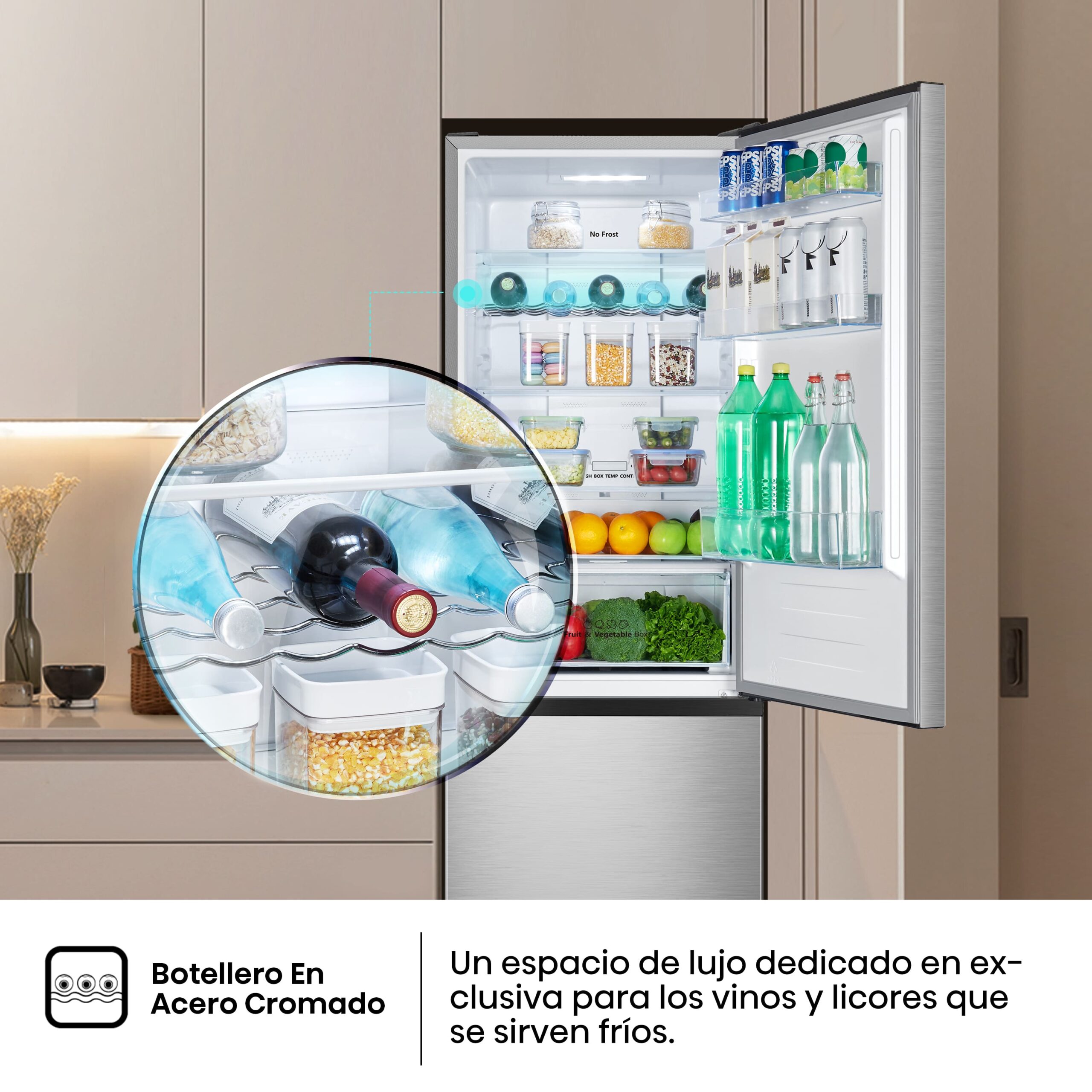 Hisense RB390N4CCD - Frigorífico Combi, Clase D , 304L, Inox