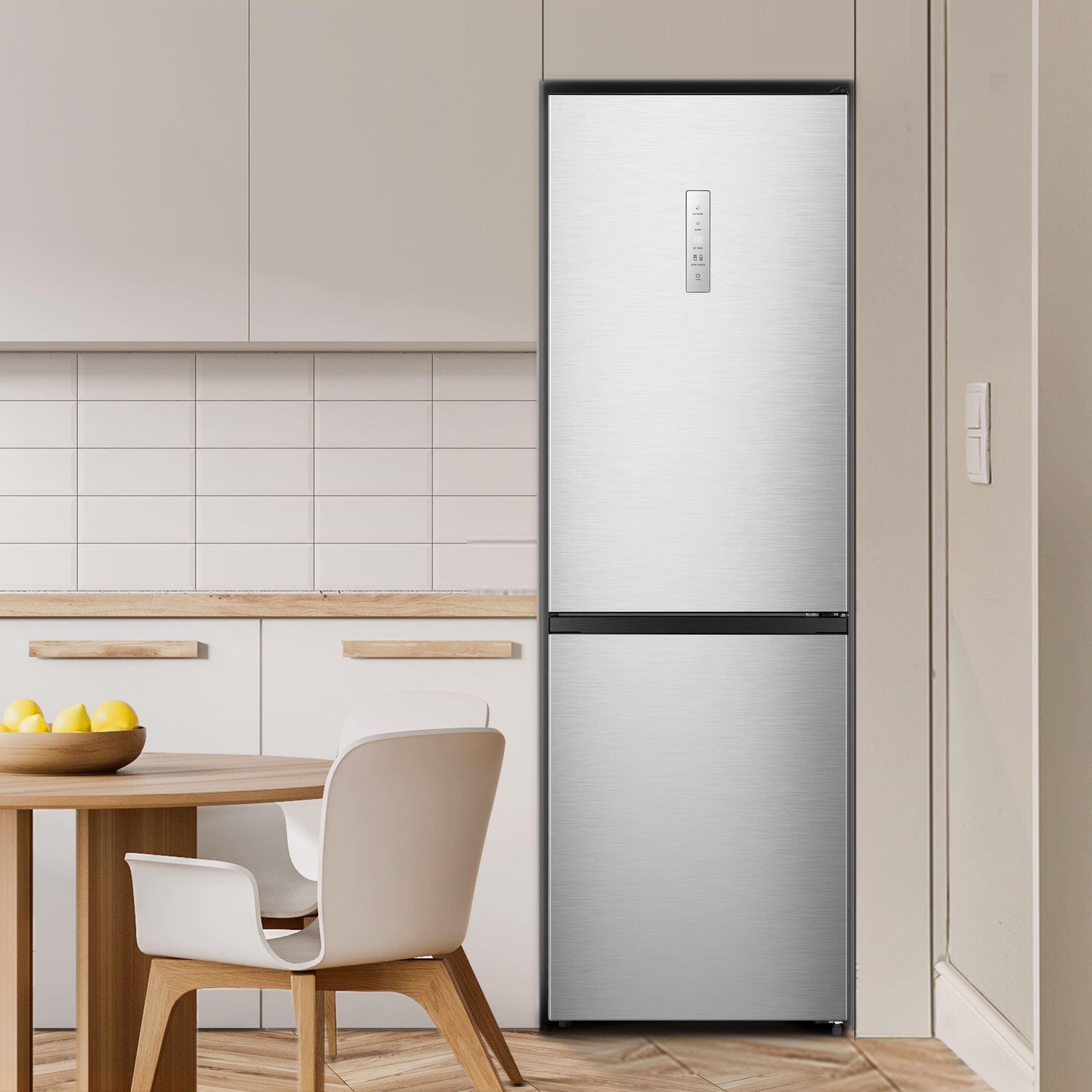 Hisense RB390N4CCD - Frigorífico Combi, Clase D , 304L, Inox