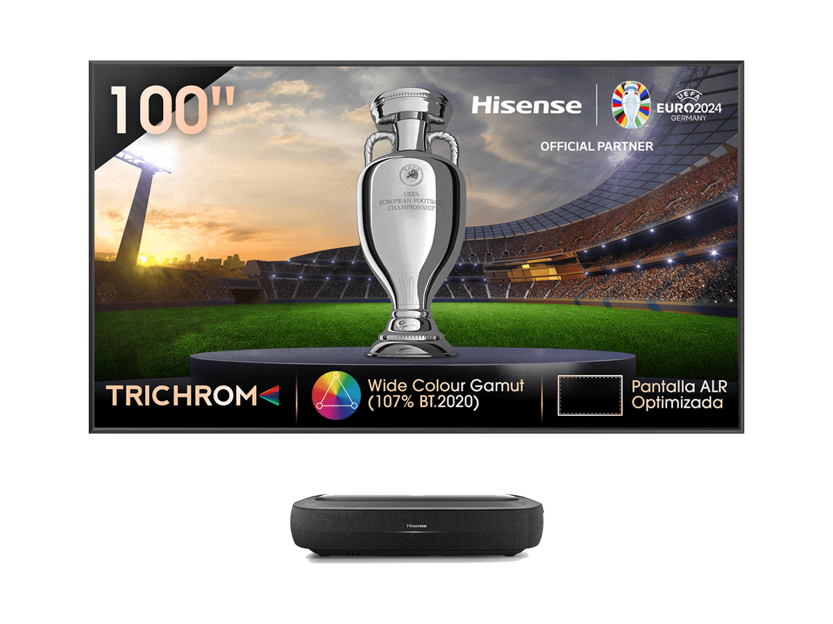 Láser TV Hisense 100L9HD 100" - Fuente Láser Thricroma, 4K UHD Smart TV