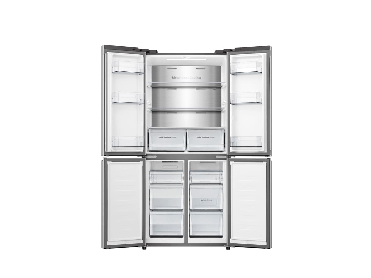 Hisense RQ5P470SAID - Frigorífico Americano 4 Puertas, Clase D , 483L, Inox