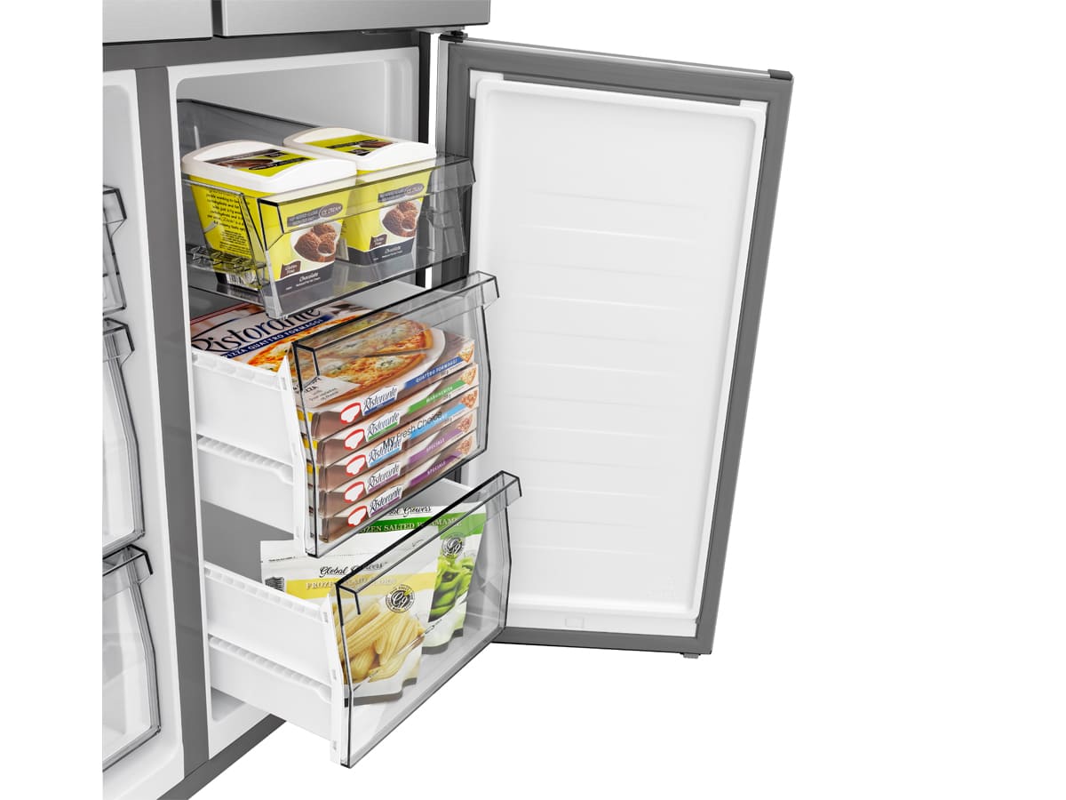 Hisense RQ5P470SAID - Frigorífico Americano 4 Puertas, Clase D , 483L, Inox