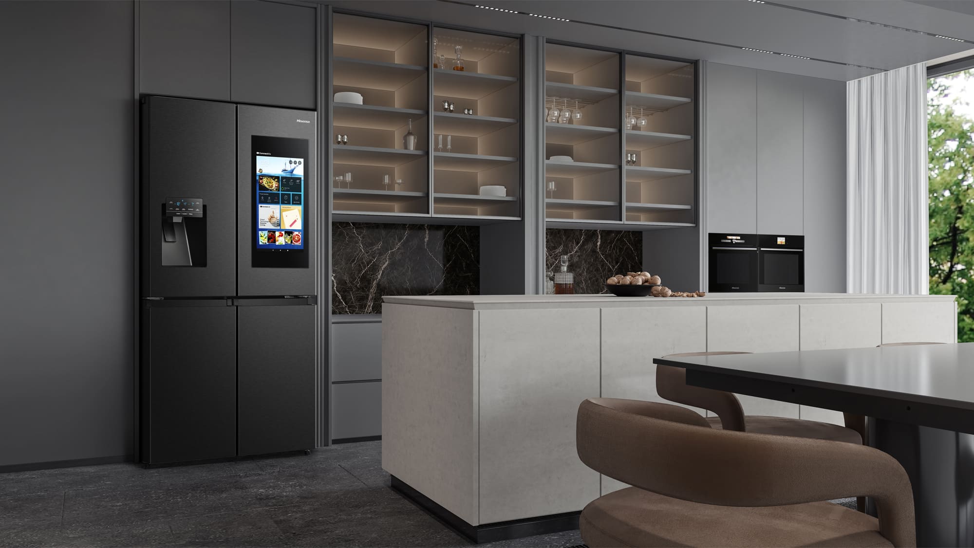 Hisense RQ760N4IFE - Frigorífico Americano 4 Puertas, Clase E