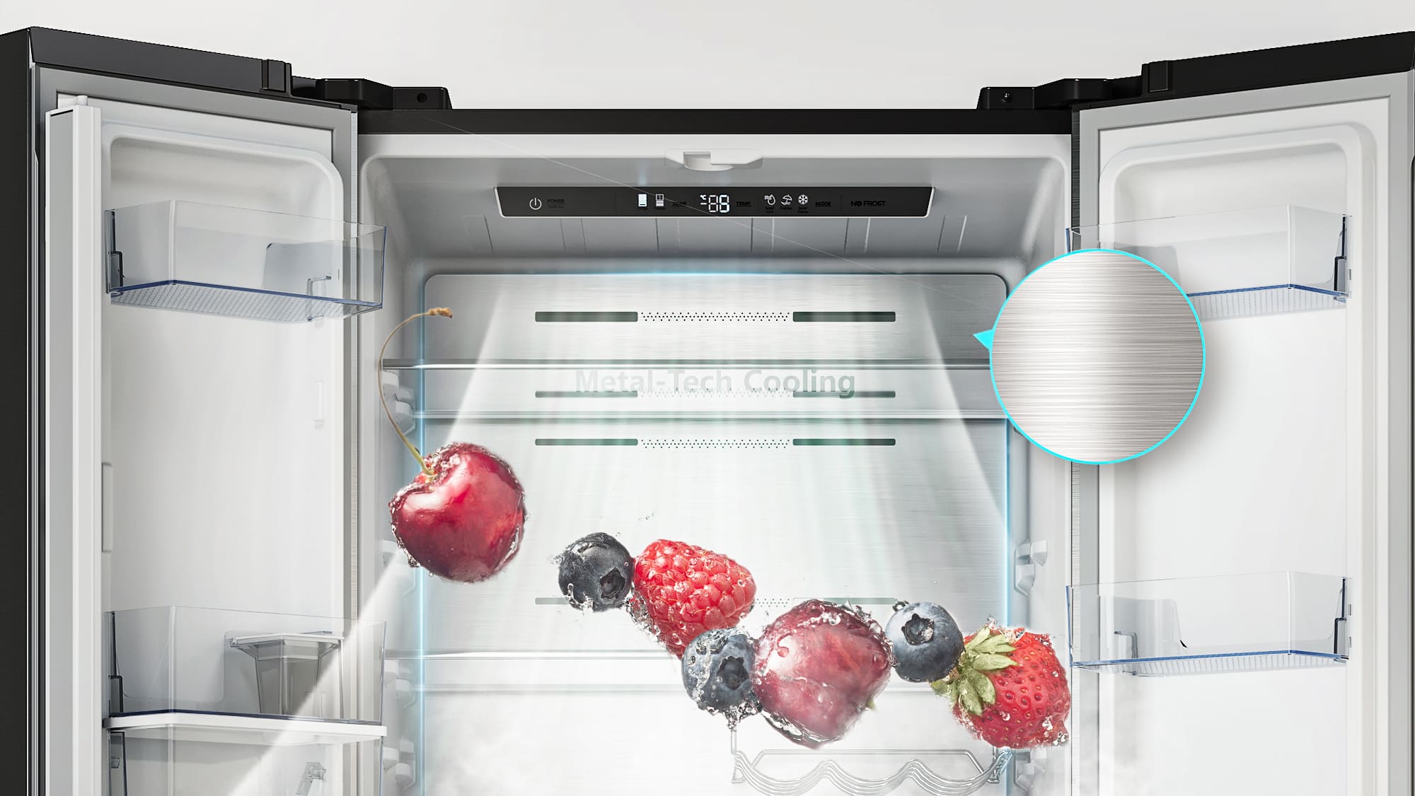 Hisense RQ760N4IFE - Frigorífico Americano 4 Puertas, Clase E