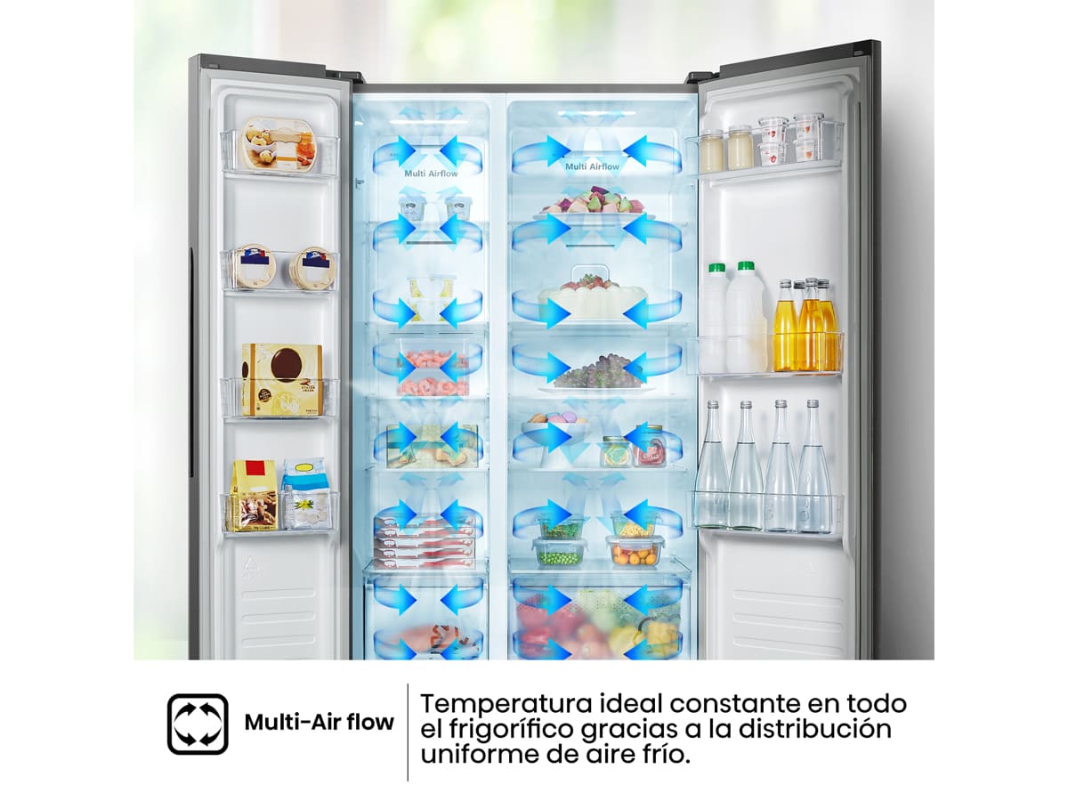 Hisense RS677N4ACC - Frigorífico Americano Side By Side, Clase C , 519L ...