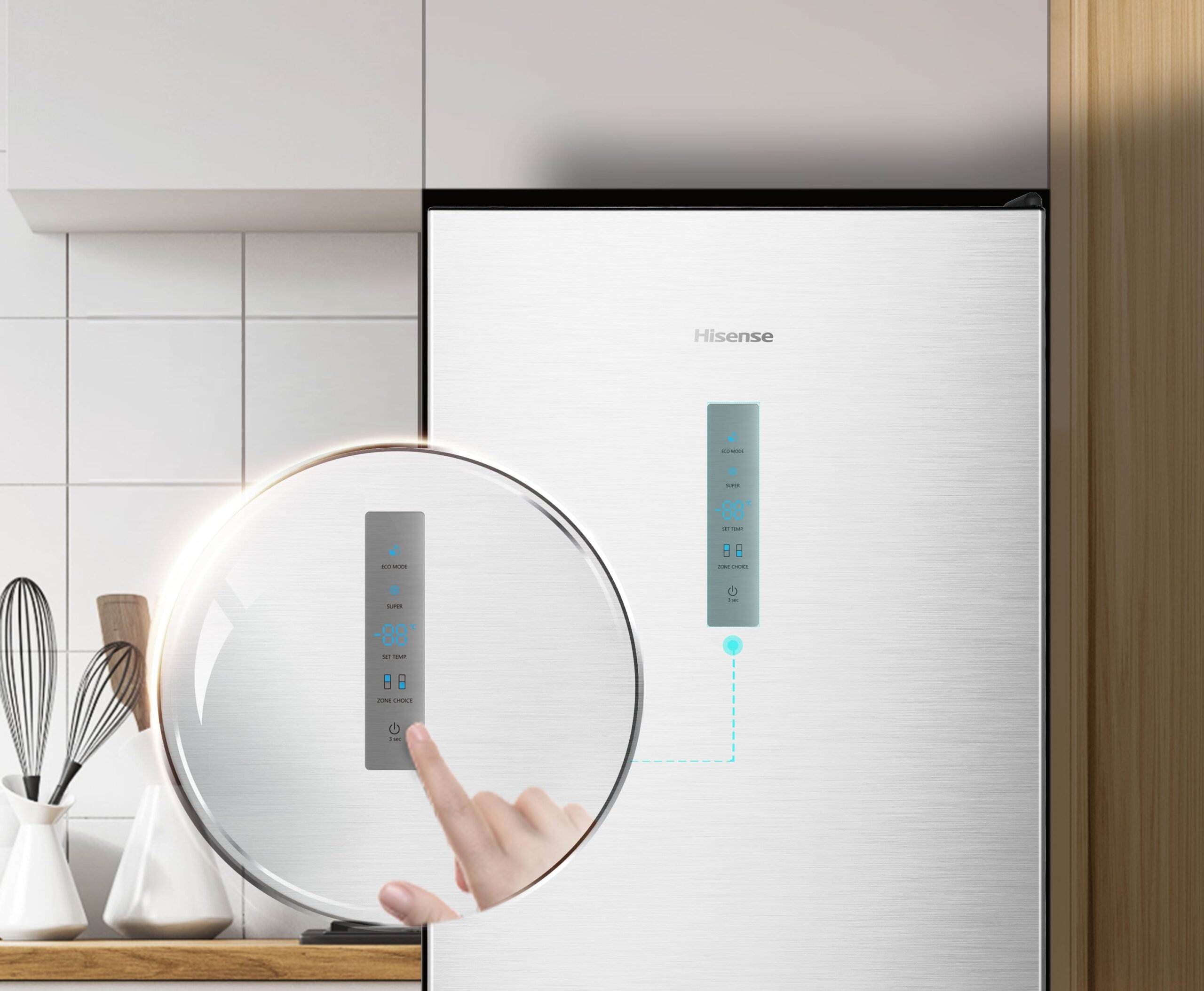 Hisense RB390N4BCC - Frigorífico Combi 2 Puertas,304L, Inox